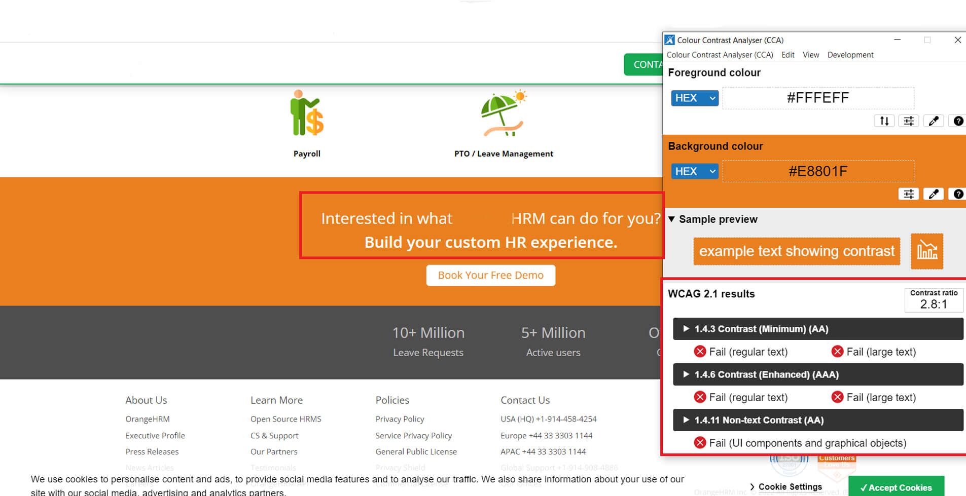 How to Test Color Contrast for Accessibility using CCA? - Codoid