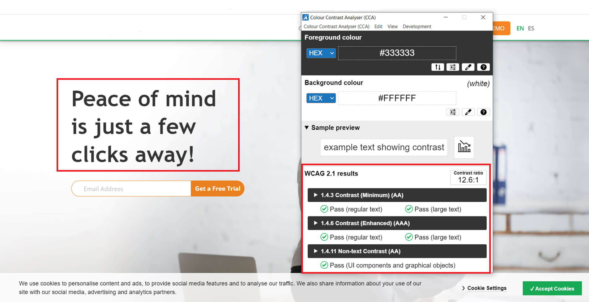 How to Test Color Contrast for Accessibility using CCA? - Codoid